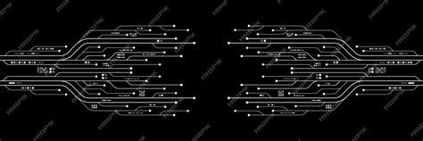 Premium Vector Computer Circuit Board With Electronics Details Futuristic Ai Background With