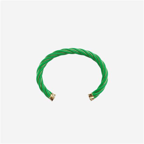W 보테가 베네타 트위스트 커프 브레이슬릿 패러킷 Bottega Veneta Kream