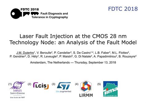 Pdf Laser Fault Injection At The Cmos 28 Nm Conferenzedeipolimiit