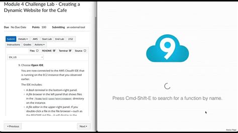 aws academy module 4 challenge lab creating a dynamic website for the cafe youtube