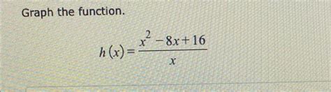 Solved Graph The Function H X Xx X Chegg Com