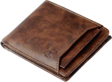 Travelambo Front Pocket Wallet Minimalist Wallets Leather Slim Wallet