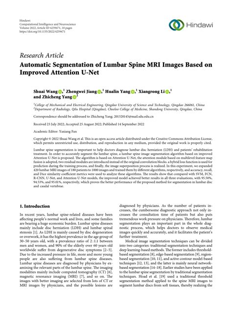 Pdf Automatic Segmentation Of Lumbar Spine Mri Images Based On