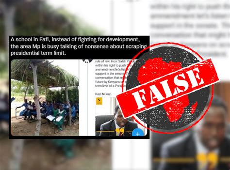 No Photo Of Crude Outdoor Classroom From Malawi Not Constituency Of Controversial New Kenyan