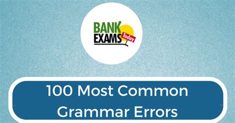Most Common Grammar Errors Download PDF BankExamsToday