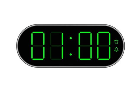 Vector Flat Illustration Of A Digital Clock Displaying 0100 Stock Illustration Download Image