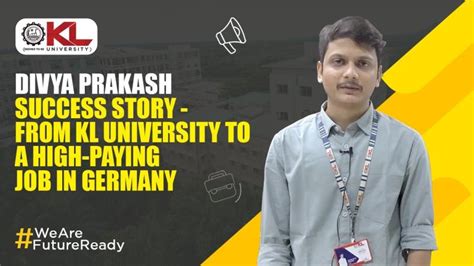 Kl University On Linkedin Divya Prakash Success Story From Kl University To High Paying Job In…