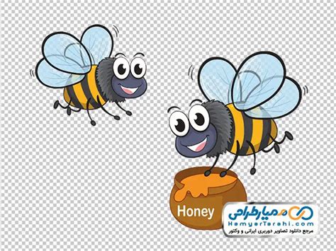 عکس زنبور کارتونی با عسل 04232497