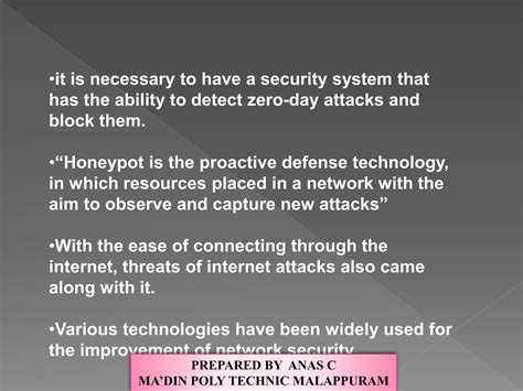honeypot based intrusion detection system ppt ppt