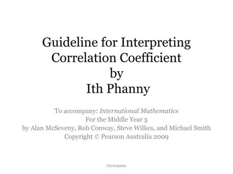 Guideline For Interpreting Correlation Coefficient Pptx