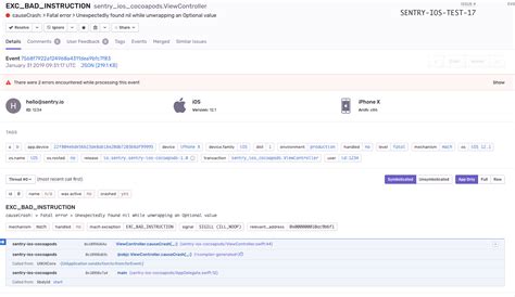 Crash Reports Do Not Appear In Sentry Dashboard · Issue 283