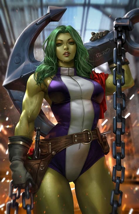 She Hulk Marvel Drawn By Dcwj Danbooru