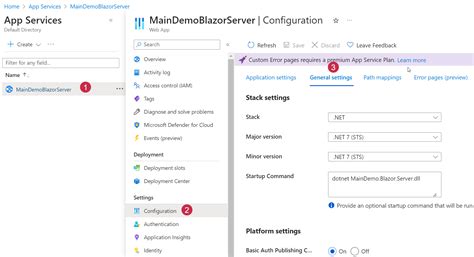 deploy an asp core blazor server application to azure app service