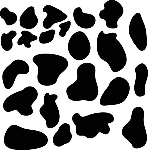 Blob Shapes Vector Set Organic Abstract Splodge Elemets Monochrome Collection 27568107 Vector