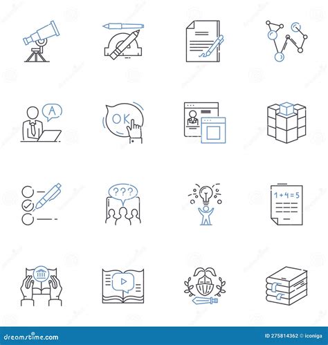 Cognition Line Icons Collection Perception Memory Attention