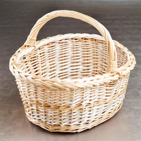 Premium Photo Empty Wicker Basket