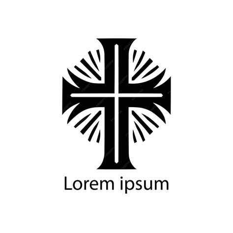 Premium Vector A Black Jishu Crose Logo On White Background