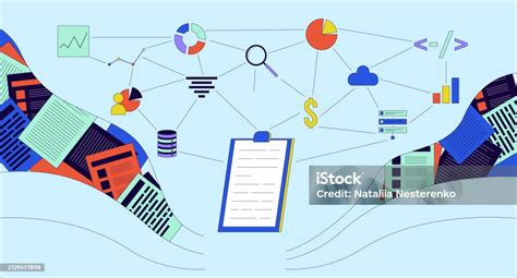 Database Management 2d Linear Illustration Concept Stock Illustration Download Image Now