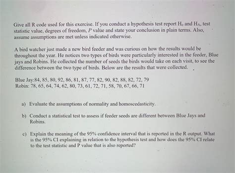 Solved Give All R Code Used For This Exercise If You Chegg