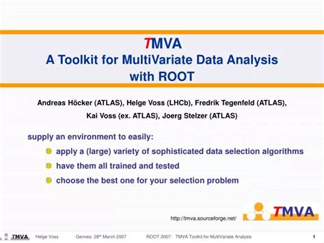 Ppt T Mva A Toolkit For Multivariate Data Analysis With Root Powerpoint Presentation Id9465390
