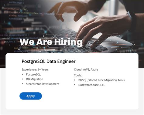 Postgresql Data Engineers Bengaluru Karnataka
