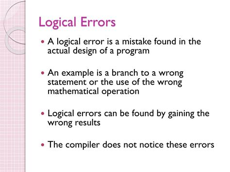Logic Error Definition At Linda Redmon Blog
