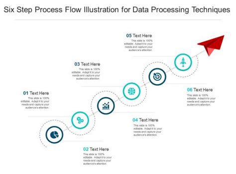 Six Step Process Flow Illustration Infographic SlideTeam Net
