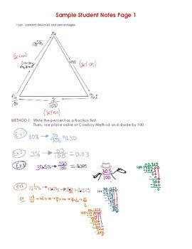 Percent To Decimal Conversion And Decimal To Percent Conversion TPT