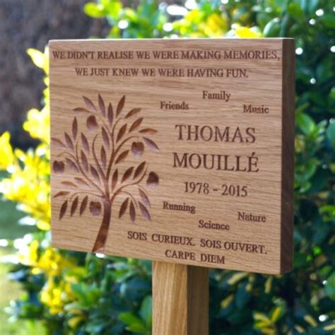 Engraved Tree Memorial Plaques Uk