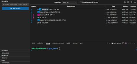 rebasing and merging branches in git wellwells