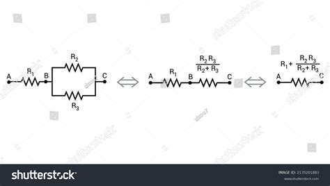 Equivalent Resistance Diagram Formula Physics Stock Vector Royalty Free