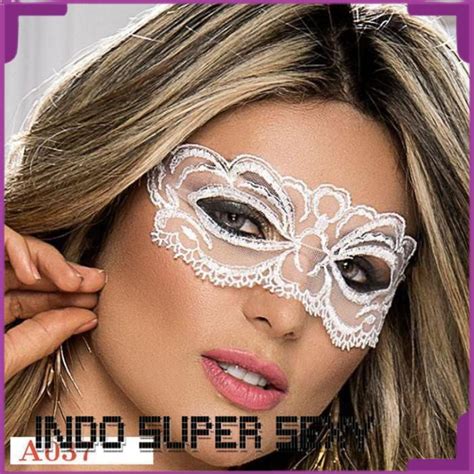 Jual A MASK TOPENG KARNAVAL PENUTUP MATA SEXY HOT PUTIH TALI KARET PRODUK PILIHAN Shopee