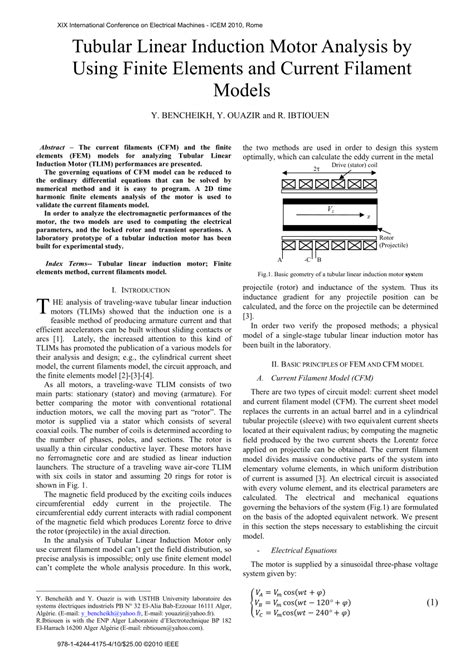 Pdf Tubular Linear Induction Motor Analysis By Using Finite Elements