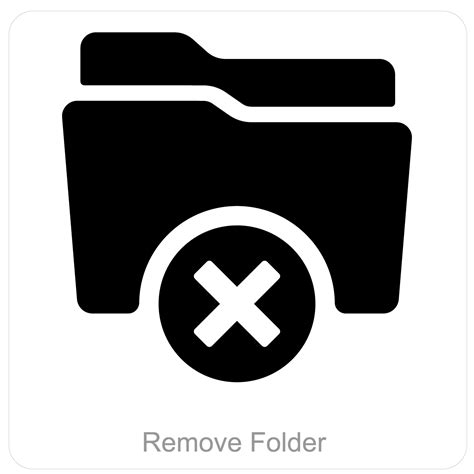 Remove Folder And Folder Icon Concept 25903217 Vector Art At Vecteezy