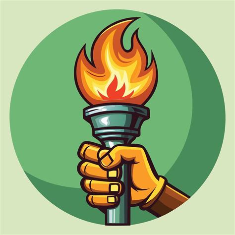 Glowing Fire Torch Artwork 61054488 Vector Art At Vecteezy