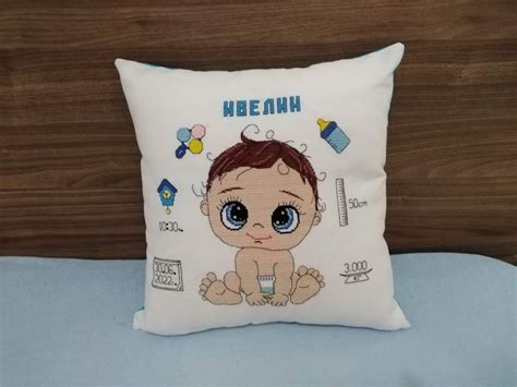 Бебешка визитка за момче Възглавница Handmasters Bg