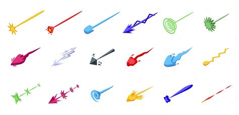 Premium Vector Laser Gun Beam Icons Set Isometric Vector Toy Gun
