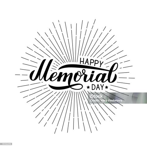 행복 기념일 서 예 손 글자입니다 미국 애국 축 하 포스터입니다 벡터 일러스트입니다 기호 디자인 배너 인사말 카드 서명 엽서