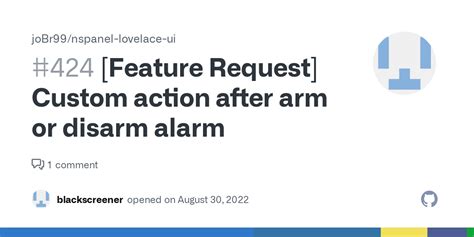Feature Request Custom Action After Arm Or Disarm Alarm · Issue 424 · Jobr99nspanel Lovelace