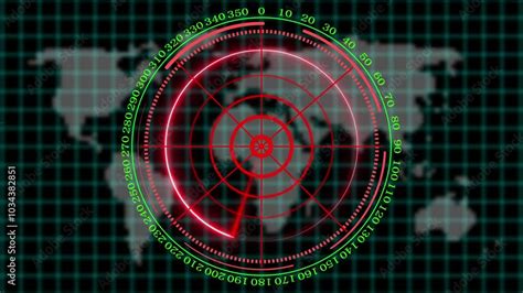 Digital Radar Screen Infographic Hud Radar Targets And Futuristic