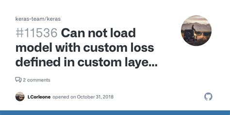 Can Not Load Model With Custom Loss Defined In Custom Layers Using Customobjects · Issue 11536