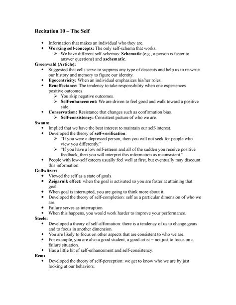 Week 11 Lecture Notes 11 Recitation 10 The Self Information That
