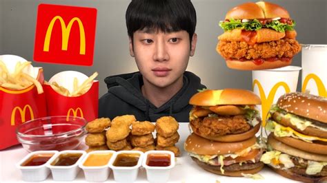 맥도날드 신메뉴 맥크리스피 토마토 치즈 크러스트 햄버거 먹방 빅맥 1955버거 더블불고기버거 맥너겟 감자튀김 바닐라쉐이크 Asmr Mcdonalds Burger