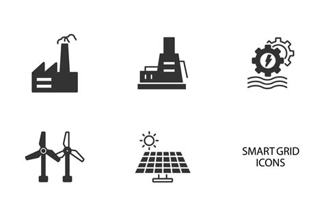 Smart Grid Network Icons Set Smart Grid Network Pack Symbol Vector Elements For Infographic