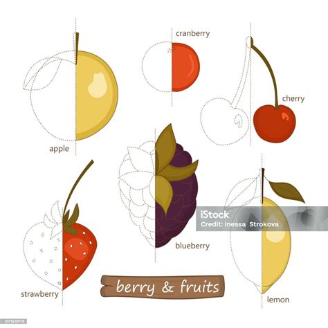 미니 아이 들을 위한 게임입니다 점 들을 연결 하 고 그림을 페인트 과일에 대한 스톡 벡터 아트 및 기타 이미지 과일 0명 고등학교 이하 Istock