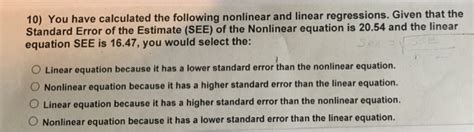 Solved You Have Calculated The Following Nonlinear And Chegg