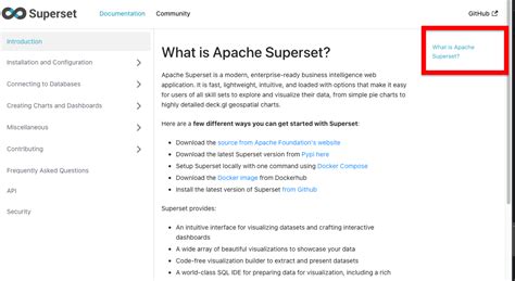 element on docs page preventing page to scroll down · issue 18868 · apache superset · github
