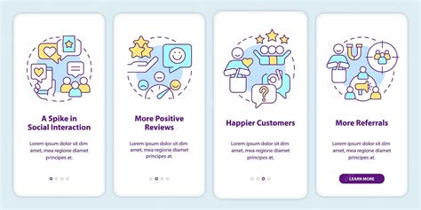 Premium Vector Tracking Customer Engagement Onboarding Mobile App Screen