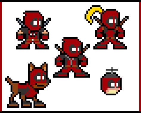 How To Draw Deadpool Pixel Art