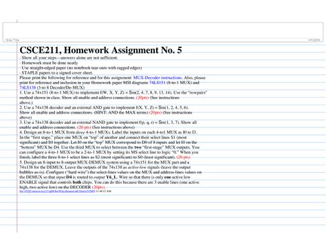 Assignment 5 Solution Digital Logic Design Csce 211 Assignments